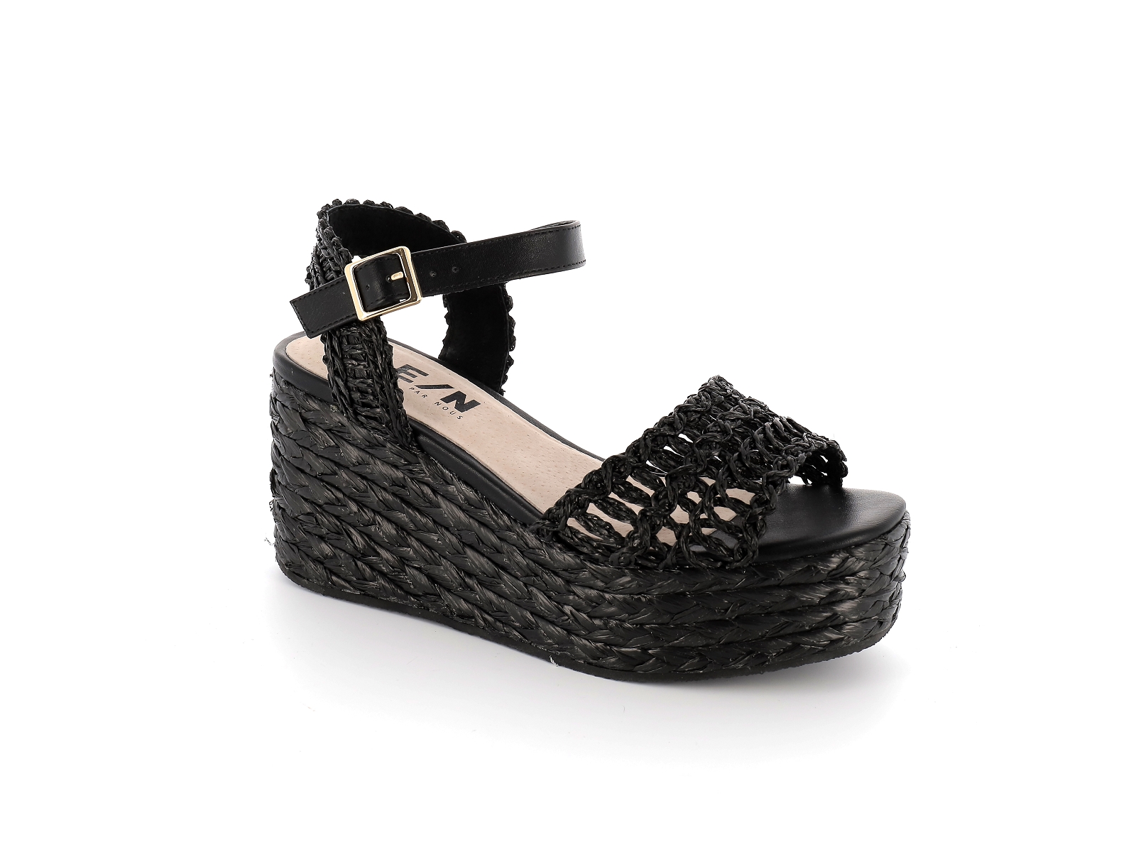 Chaussures du Château | Elue par nous nu pied jispy 36 40 noir femme